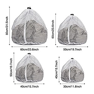 Classycoo Mesh Laundry Bags, 4pcs Wash Bag for Underwear and Lingerie, net laundry bag,laundry bags mesh wash bags, lingerie bags for washing delicates, delicates bag for washing machine（4 sizes）