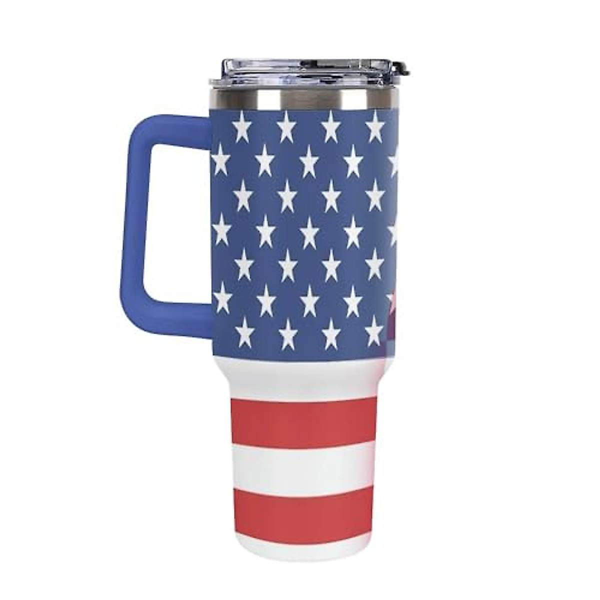 U.S.A Greenland Flag 40oz Water Bottle Double Wall Insulated Tumbler with Handle Leakproof Travel Mug Deep Blue-style