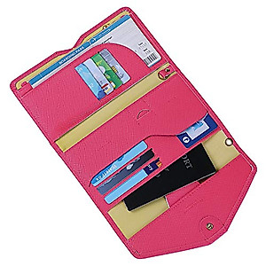 ZOPPEN Passport Holder for Women Travel Wallet Rfid Blocking Passport Cover Document Organizer Strap Ver.5, 18 Rose Gold