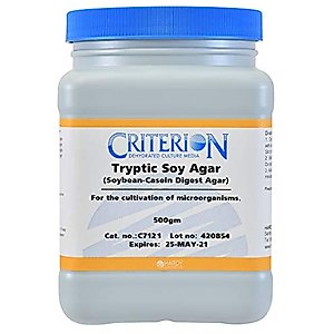 Hardy Diagnostics Tryptic Soy Agar (TSA), Criterion Dehydrated Culture Media, 500gm Wide-Mouth Bottle