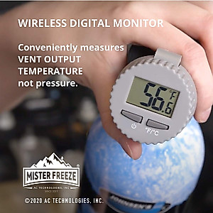 Mr. Freeze Car Air Conditioner Synthetic R134A Refrigerant, AC Recharge Kit with Hose and Wireless Digital Temperature Sensor, 14 Oz