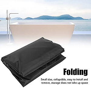 Mothinessto Spa Bath Rainproof Cover, Tear Resistant Dustproof Outdoor Spa Tub Cover 190 Silver Coated Polyester Taffeta for Garden(Black)