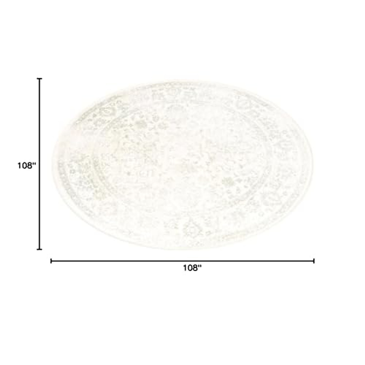 SAFAVIEH Adirondack Collection 9' Round Ivory/Sage ADR109V Oriental Distressed Non-Shedding Area Rug