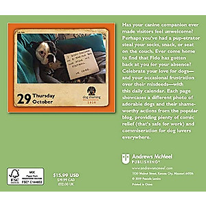 Dog Shaming 2020 Day-to-Day Calendar