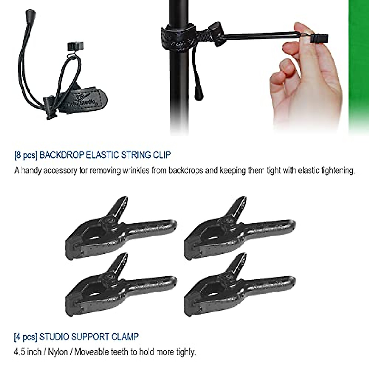 LimoStudio 10 x 9.6 ft. Heavy Duty Backdrop Stand / 10 x 20 ft. Green Background Screen / 700W Continuous Output Umbrella Lighting Kit, AGG408