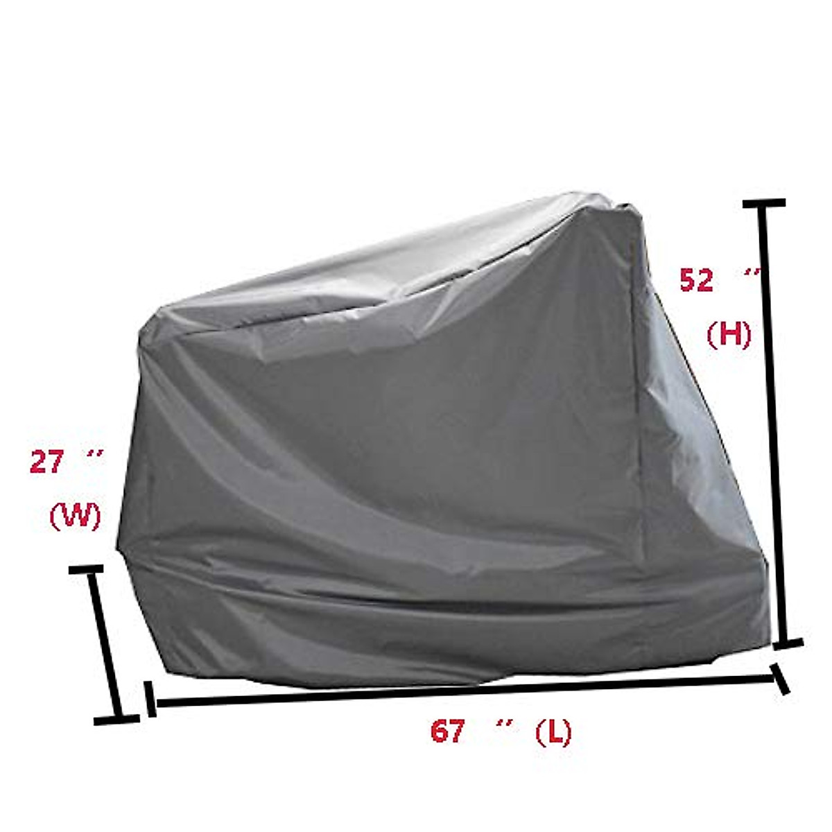 Recumbent Stationary Bike Cover, Upright Indoor Cycling Protective Cover Dustproof Waterproof Cover and Water-Resistant Stationary Fitness for Indoor Or Outdoor Use, 67" L x 27"W x 52" H