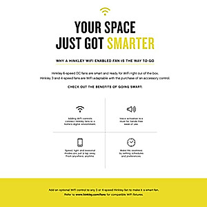 Hinkley Hampton 56" Indoor Smart Ceiling Fan with Remote - Integrated LED Lighting, Linen Drum Shade with Sophisticated Metallic Accents, Heritage Brass