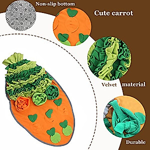 HERCOCCI 30" x 16" Large Rabbit Foraging Mat Toys with Fixing Handle, Washable Polar Fleece Feeding Mat Fun Game Interaction Treat Dispenser for Rabbit Bunny Guinea Pigs Chinchillas Ferrets