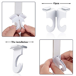 10 Pieces Drop Ceiling Hooks Metal Drop-Ceiling T-Bars One-Piece Ceiling Grid Clips Suspended Ceiling Hooks for Hanging Plants Decorations, Holds up to 20 lbs