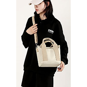 Tote Bag Women Small Satchel Bag Stylish Mini Tote Handbag Canvas Hobo Bag Fashion Crossbody Bag Shoulder Bag 2023