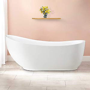 Vinnova 231071-BAT-WH Everlie 71 inch x 35 inch Soaking Bathtub,,, White