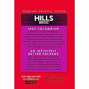 Hills Bros Donut Shop Ground Coffee, Dark Roast, 24 Oz. Can - Slightly Sweet, Smooth Coffee Taste