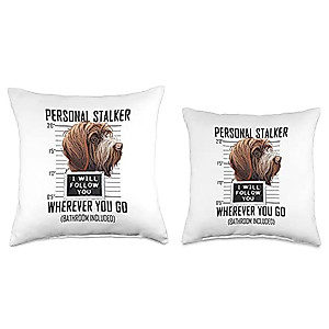 Wirehaired Pointing Griffon Dog Owner Gifts Personal Stalker Dog Pointing Griffon I Will Follow You Throw Pillow, 16x16, Multicolor