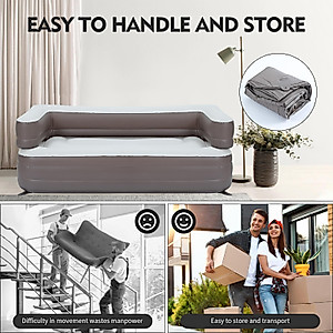 TWUBLK Inflatable Double Couch for Camping and Home - Camping Portable Air Lounger Air Sofa Mattress for Adults (No Pump Included)