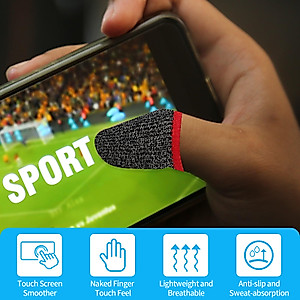 Ouligay 30PCS Finger Sleeves for Gaming Breathable Finger Sleeve Gloves for Gaming Finger Thumb Sleeves Set Gamer Thumb Sleeves Finger Covers Dedales Para Dedos Gamer for Mobile Phone Game