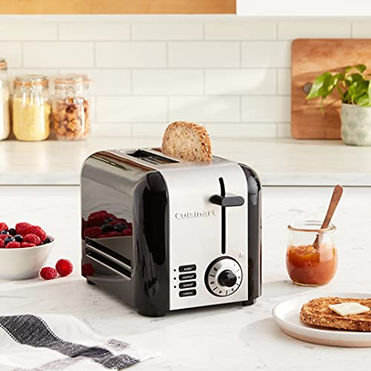 Cuisinart CPT-320P1 2-Slice Brushed Stainless Hybrid Toaster, Stainless Steel