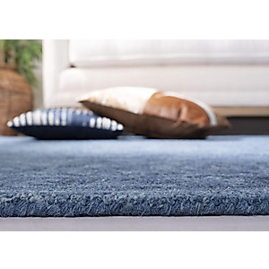 SAFAVIEH Dip Dye Collection 3' x 5' Navy Blue DDY151N Handmade Premium Wool Area Rug