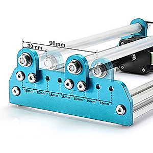 Genmitsu Laser Engraver Aluminum Y-axis Rotary Roller Engraving Module for Laser Engraving Cutting Cylindrical Objects Cans, DIY Laser Marking Compatible With Most Kinds of Desktop Laser Engravers
