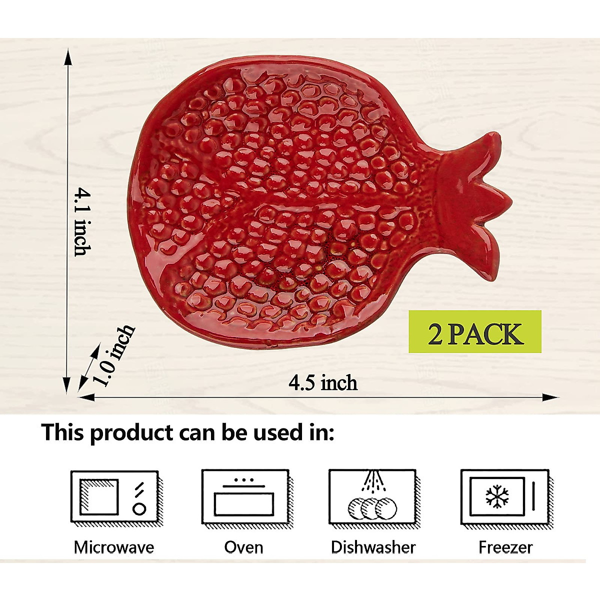 Spoon Rest 2 Pcs Spoon Holder For Stove Top Ceramic Spoon Rest For Kitchen Counter Spoon Rest For Stove Top Coffee Spoon Rest Pomegranate Shaped