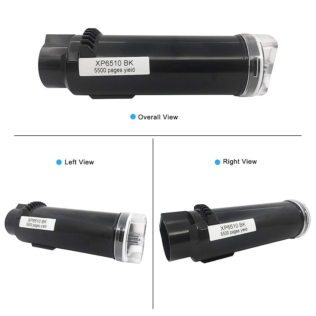 VICTORSTAR 4 Colors Compatible Toner Cartridges 6510 6515 【Extra High Yield】 5500 Pages BK, 4300 Pages CMY for Xerox Phaser 6510n 6510dn 6510dni 6510dnm WorkCentre 6515 6515n 6515dn 6515dni 6515dnm