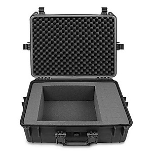 CASEMATIX Waterproof Projector Case Hard Shell Projector Bag Compatible with Epson Home Cinema 2100, 2150 & Select PowerLite Projectors with Foam Interior, Padlock Rings and Folding Handle, Case Only