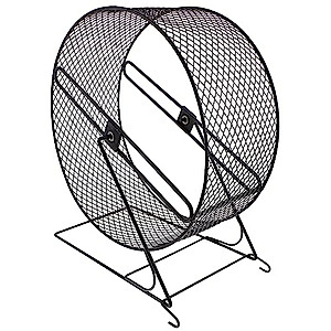 ULTECHNOVO Chinchilla Wheel, Pet Hamster Running Wheel, Hamster Toys for Hamster Cage Spinner Small Animals Exercise Wheels for Dwarf Syrian Gerbils Mice Or Other Small Animals(Black 26)