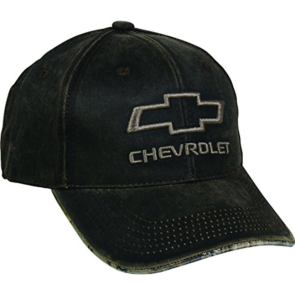 Outdoor Cap Men's Chevrolet Weathered Cap with Under Visor, Brown/Realtree Xtra, One Size
