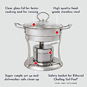 The Original Hot Pot & Shabu Shabu Pot. 2 Hot Pots - Great for Entertaining and for Personalizing your own Chinese Hot Pot at Home. Set of 2. Fuel not included.