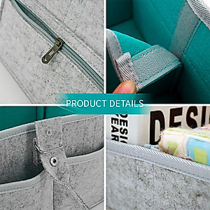 Mauna Baby Diaper Caddy Organizer: Portable Holder Bag for Changing Table and Car, Nursery Essentials Storage Bins