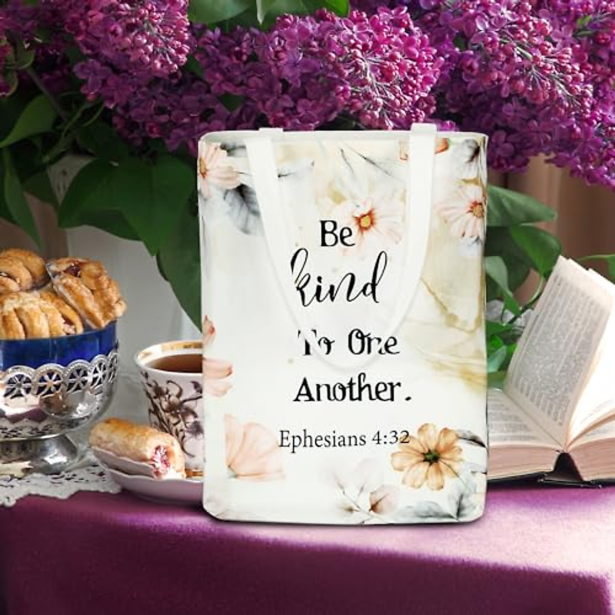 Sumind 12 Pcs Christian Bible Tote Bag for Women Religious Bible Verse Canvas Bag Christian Gift Bags Bulk Reusable Library Book Bag(Vivid Style)