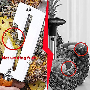 SUPER ZR Sugar Cane Peeler Knife Sugarcane Peeling Kinves Pineapple Peeling Knife Artifact Planing Knife-Stainless Steel-Natural Non-slip Wooden Handle