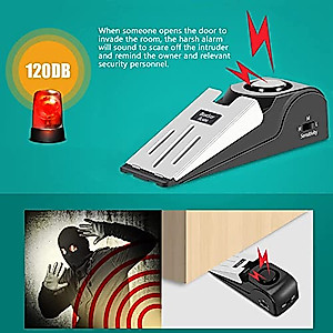 HNHMT Upgraded Portable Door Lock & Door Stop Alarm, Dual Protection Security Door Kit,Door ​Security Devices Pocket Self Defensey Tools,for Traveling Hotel Home Apartment College House(2 Pack)