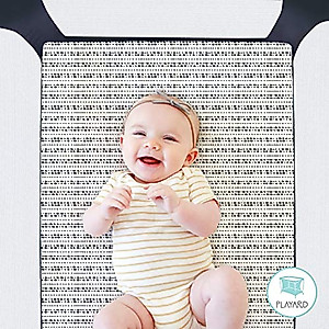 The Peanutshell Fitted Pack n Play, Playard, Mini Crib Sheets for Baby Boys or Girls | 2 Pack Set | Zoo Animals and Tribal Stripes