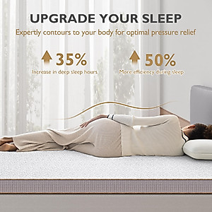 BedStory 4 Inch Memory Foam Mattress Topper Twin - Gel Infused Bed Toppers with Removable Cover and High Density Memory Foam, CertiPUR-US Certified