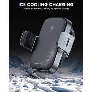 APPS2Car Cup Holder Phone Mount for Car Dual Coil Wireless Car Charger Auto Clamping Cup Holder Phone Mount Wireless Car Charger Compatible with iPhone 15/14/13/12 & Samsung Z Flip/Fold