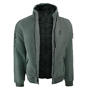 Reebok Men's Standard Softshell Active Jacket, Hooded Gray, 2XL