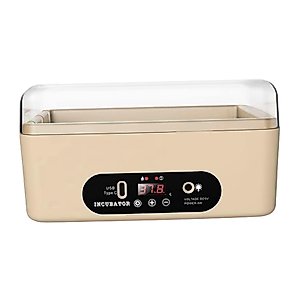 Leefasy Portable Digital Egg Incubator Egg Turner Tray USB Rechargeable Poultry Brooder Desktop Poultry Hatcher for Hatching Parakeet Turkey Pigeon, 5 Auto Egg Turning