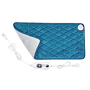 Weighted Heating Pad - 2.2lb Large Electric Heated Pad,with 6 Temperature Levels,with 4 Kinds of time Automatic Shutdown,Fast-Heating Technology for Waist/Abdomen/Neck Pain and Cramps Relief,12''×24''