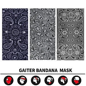 Neck Gaiter Face Cover Bandana Mask Scarf, Breathable Sun& Dust-proof for Cycling Running Fishing Hiking