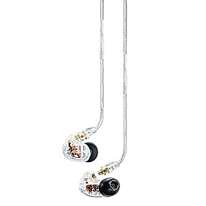 Shure SE535-CL Professional Sound Isolating Earphones - Clear & SE215 PRO Wired Earbuds-Professional Isolating Earphones Sound and Deep Bass, Single Dynamic MicroDriver