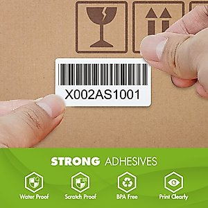 2" x 1" Direct Thermal Label Multipurpose Address Perforated & Compatible with Rollo, Zebra, & Other Label Printers (2"X1" 1300 Labels X 12Rolls)