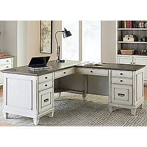 Martin Furniture Pedestal Desk, White