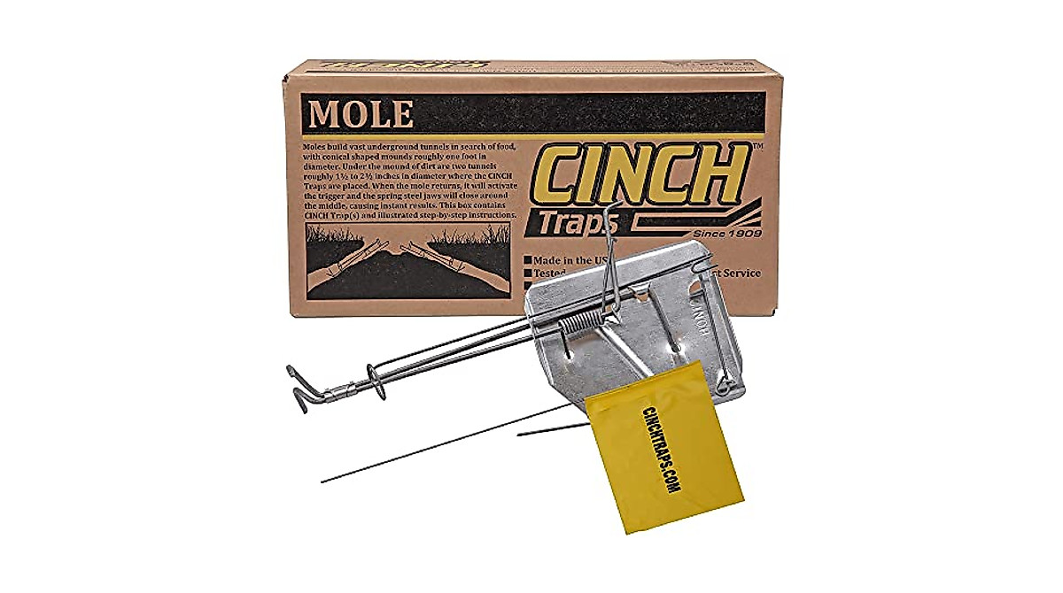 Cinch Mole Trap Kit - Heavy-Duty, Reusable Solutions