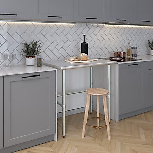 Express KitchQuip Open Base Stainless Steel Work Table with Galvanized