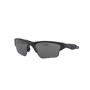 Oakley Men's OO9154 Half Jacket 2.0 XL Rectangular Sunglasses, Matte Black/Prizm Black Polarized, 62 mm