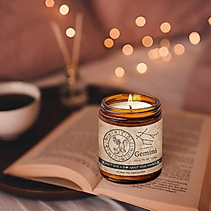 Gemini Astrology Gifts for Women, Don't Give A. Gemini Candle Gifts Decor, May & June Birthday Candles for Sister, Best Friends - Gardenia Scented Candle, 9 OZ