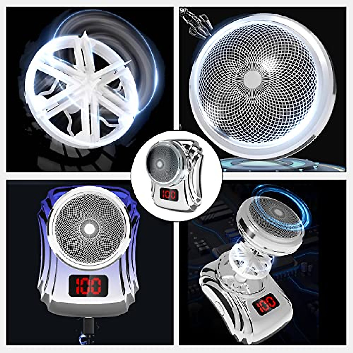 Mini Electric Shaver, Portable Electric Shavers for Men, Rechargeable Electric Razor for Men, Pocket Size Portable Shaver Wet and Dry, Easy One-Button Use, Suitable for Home, Travel, Car, and Gifts