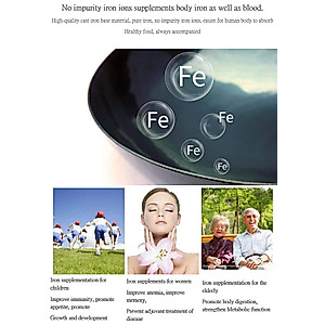 Bingmao Chinese Traditional Hand Hammered Iron Wok,2-handle Style,Non-stick,No Coating,Less Oil,Flat Bottom Induction Stoves Suitable (36CM/14 inch Diameter)