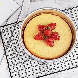 Astra Gourmet 4-Inch Perfect Performance Aluminium Round Cake Pan Chiffon Cake Mold Baking Mould with Removable Bottom, Set of 4