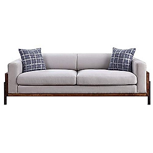 Acme Furniture Upholstered Sofas, Beige and Walnut